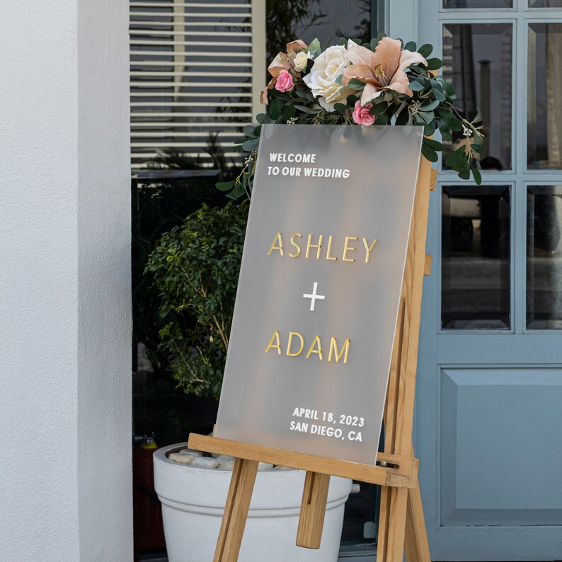 Frosted Acrylic Wedding Welcome Sign acrylic Welcome Sign - Etsy
