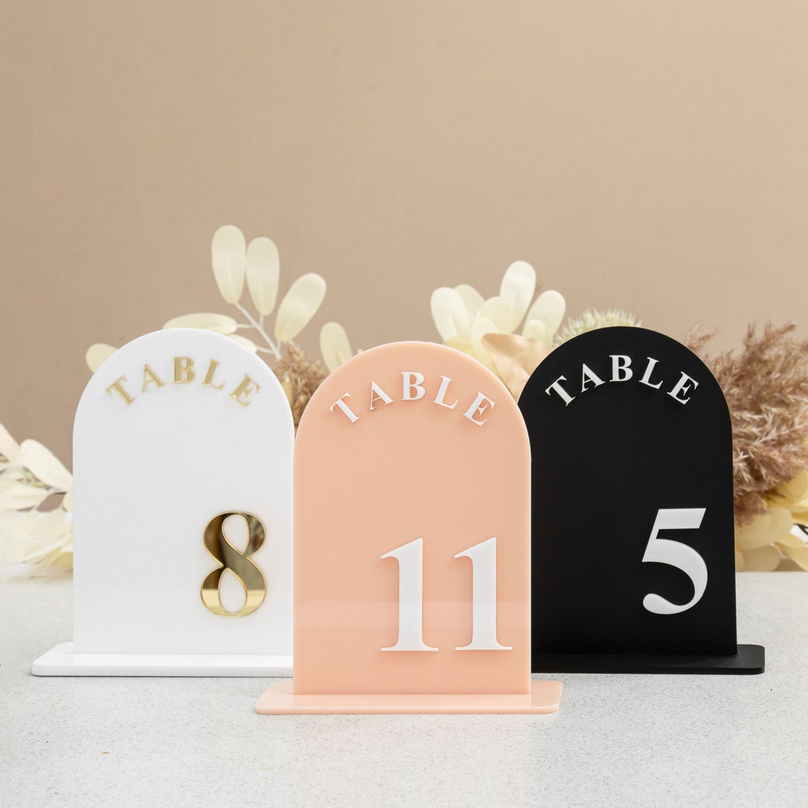 Arch Table Numbers | Table Numbers | Acrylic Table Numbers | Table ...