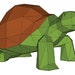 3D Turtle Paper Craft, 3D Paper Craft, Digital Template, Origami, Low ...