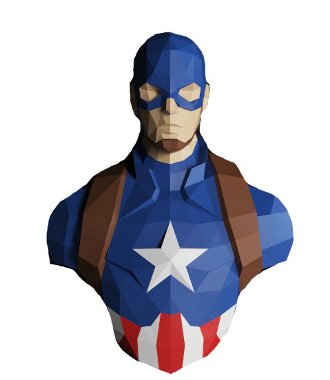 3D Captain America, Super Hero, 3D Papercraft, Digital Template ...