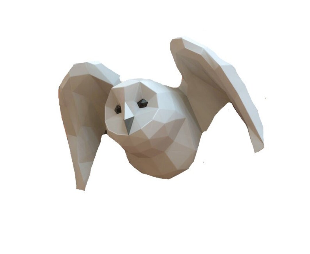3D Owl Papercraft, 3D Animal Papercraft, Low Poly Owl Papercraft, 3D ...