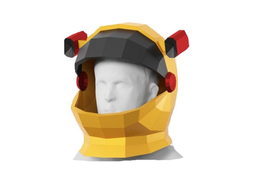 Space Helmet, Astronaut Mask, 3D Papercraft, Digital Template, Origami ...