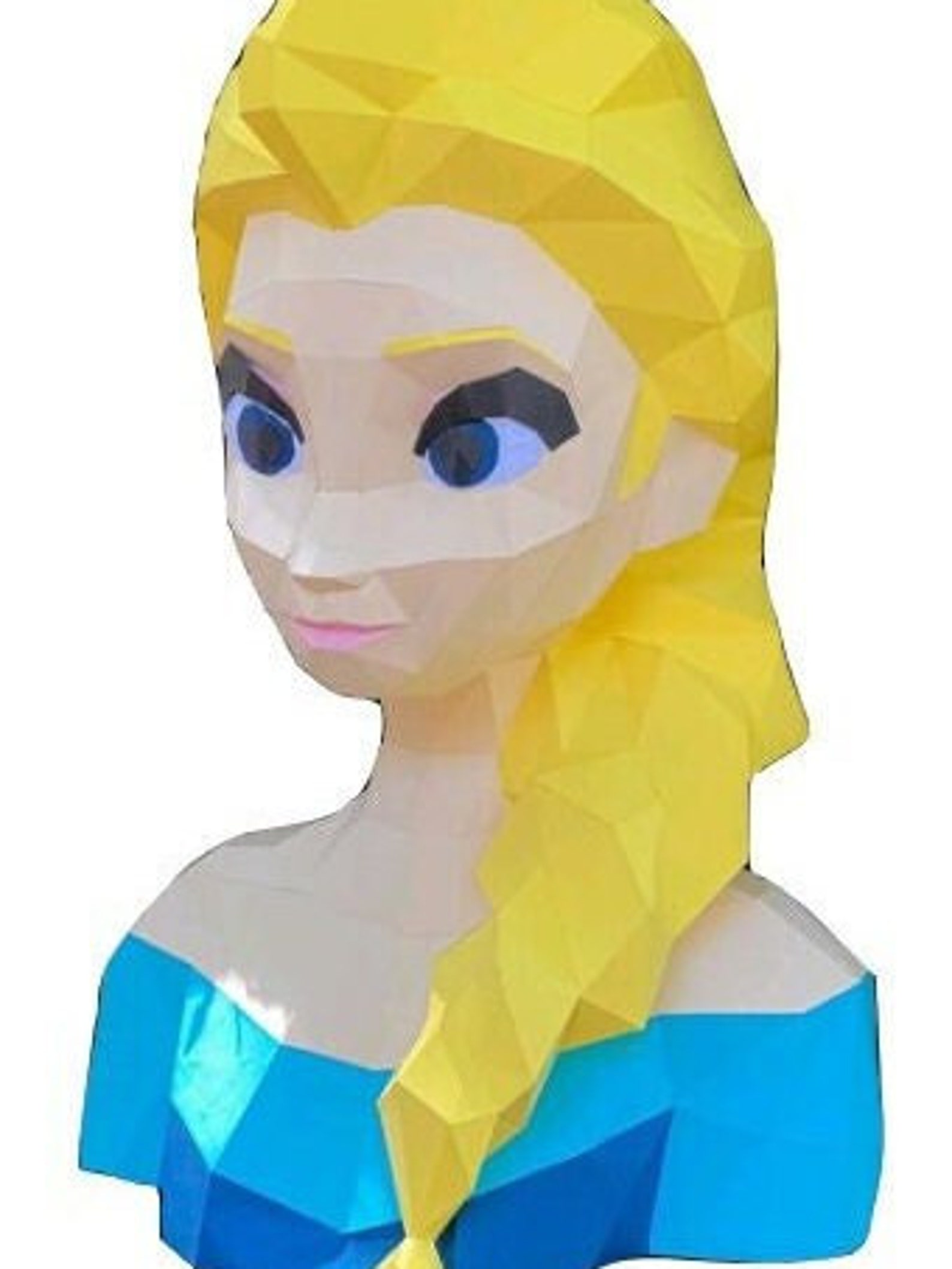 Elsa, Princess, 3D Papercraft, Princess Wall Hanging, Origami ...