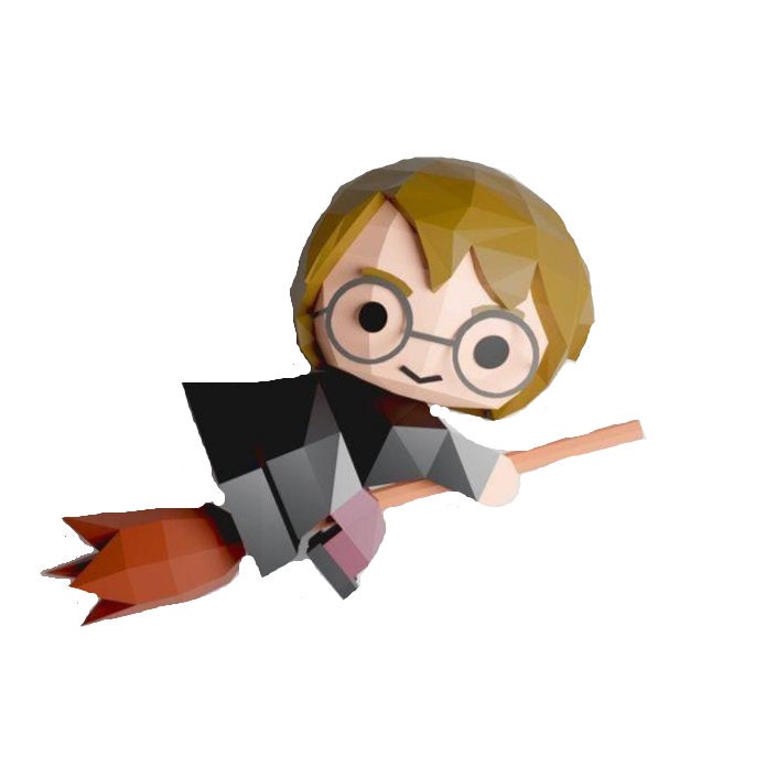 3D Harry Wizard Papercraft, DIY Papercraft, Low Poly Papercraft ...