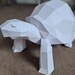 3D Turtle Paper Craft, 3D Paper Craft, Digital Template, Origami, Low ...