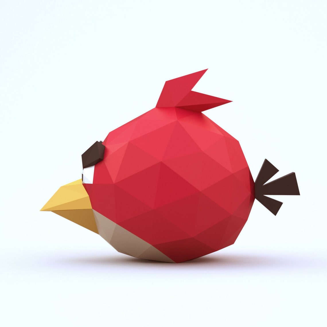 Angry Bird 3D Paper Sculpture 3D Polygonal Papercraft Bird - Etsy