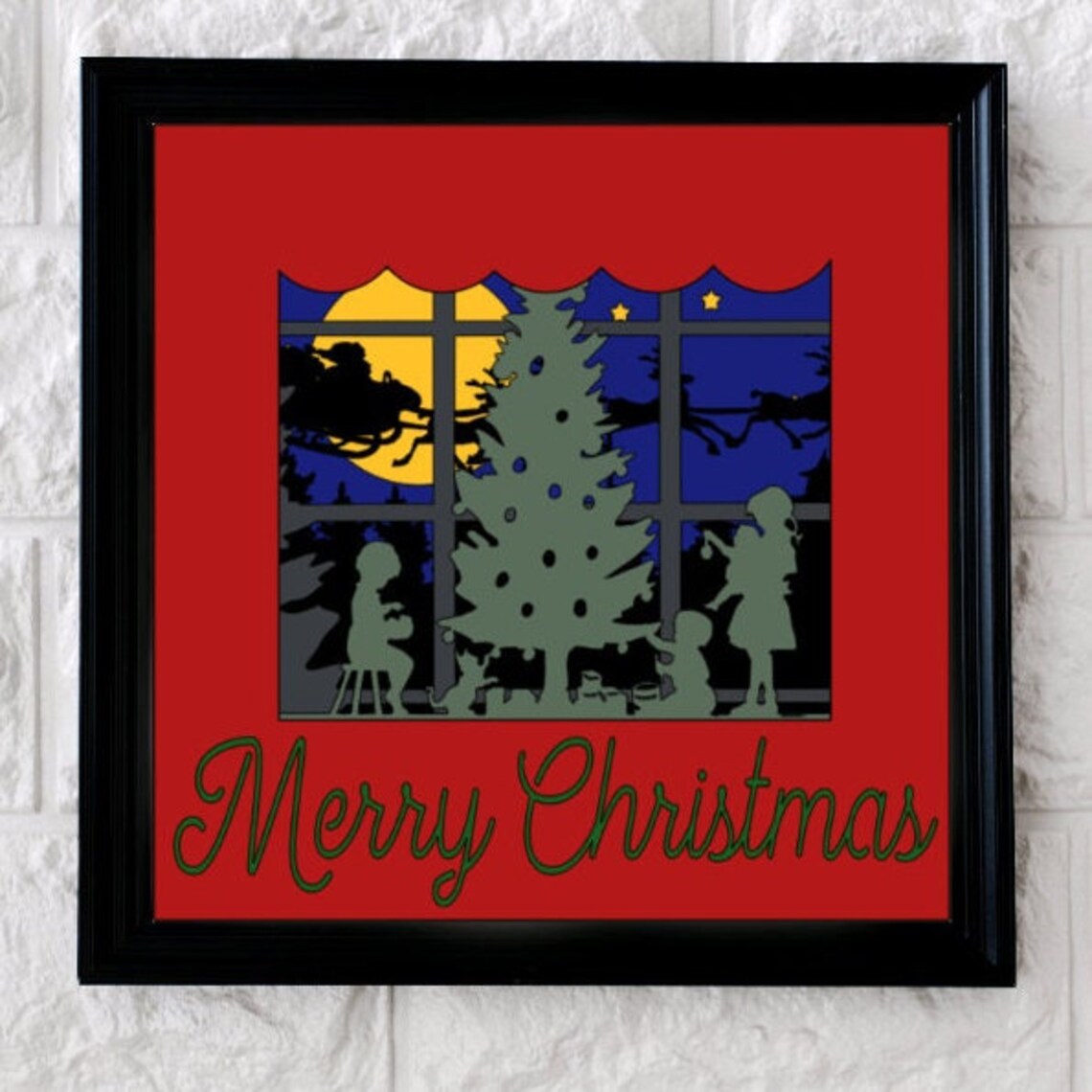 3D CHRISTMAS WINDOW Svg 3D Christmas Svg CHRISTMAS Shadow Box Svg for ...