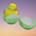 3D Papercraft, Hatching Chick Papercraft 3D DIY Low Poly Papercraft ...