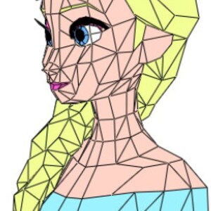 Elsa, Princess, 3D Papercraft, Princess Wall Hanging, Origami ...