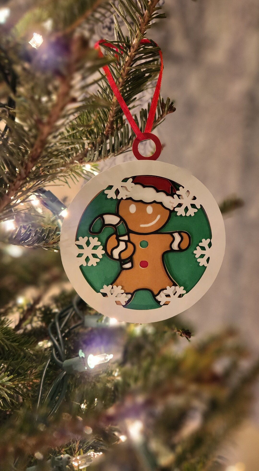 3D GINGERBREAD Svg - Shadow Box Svg - CHRISTMAS Shadow Box - 3D ...