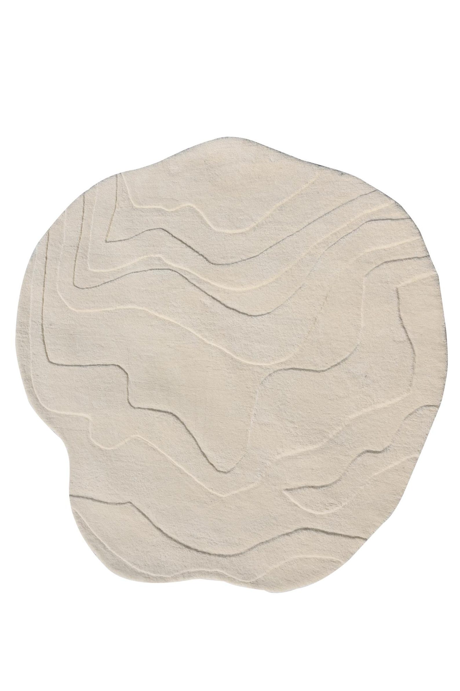 The Rugs Story - Terrain Round Green Handmade Area Rug Wool Circular ...