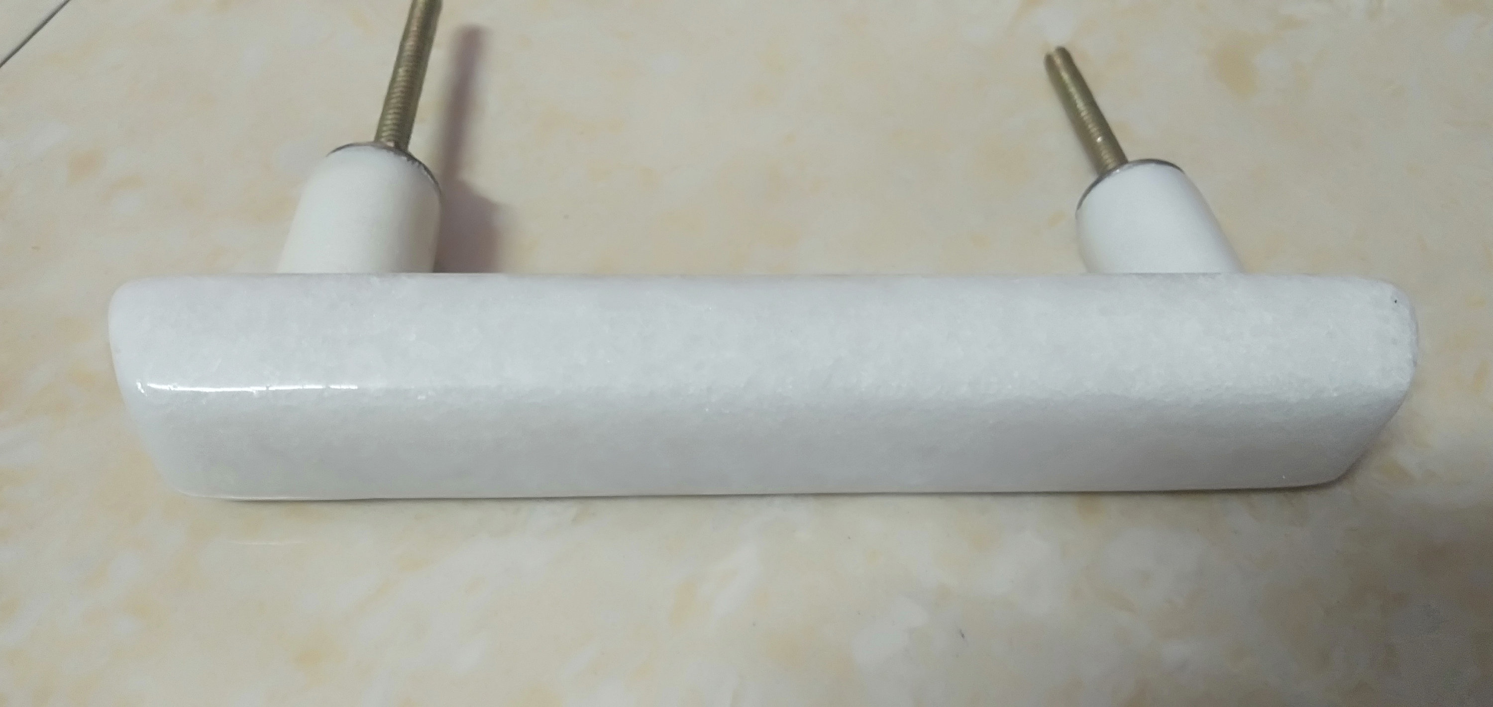 White Marble Long Drawer Handles / Pulls //cabinets - Etsy