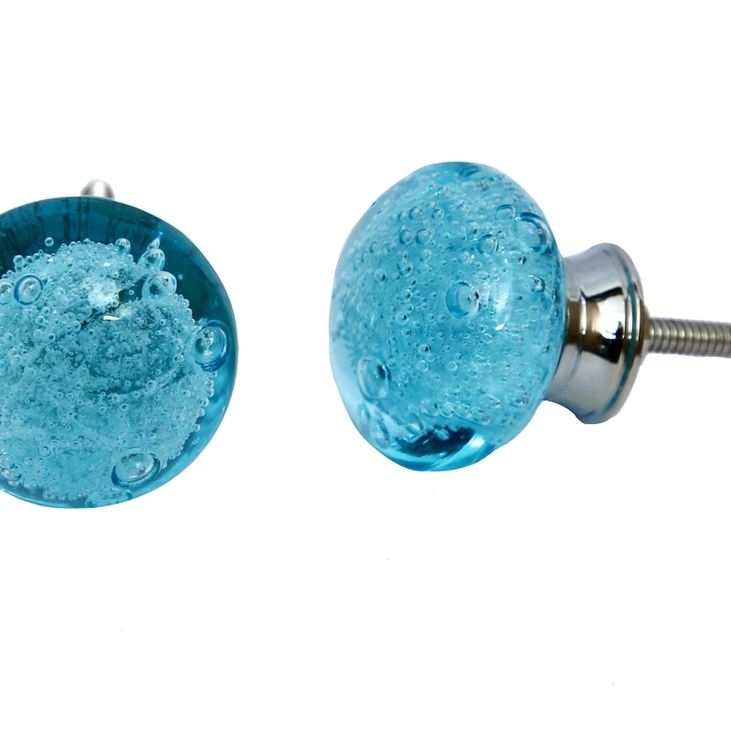 Blue Glass Knob - Etsy