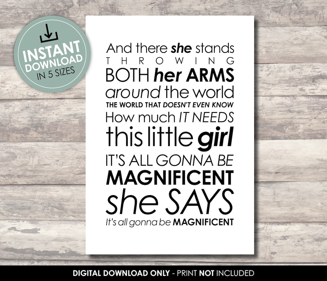 Elbow | Magnificent (she Says) Lyrics | INSTANT DOWNLOAD | High Res Jpg ...