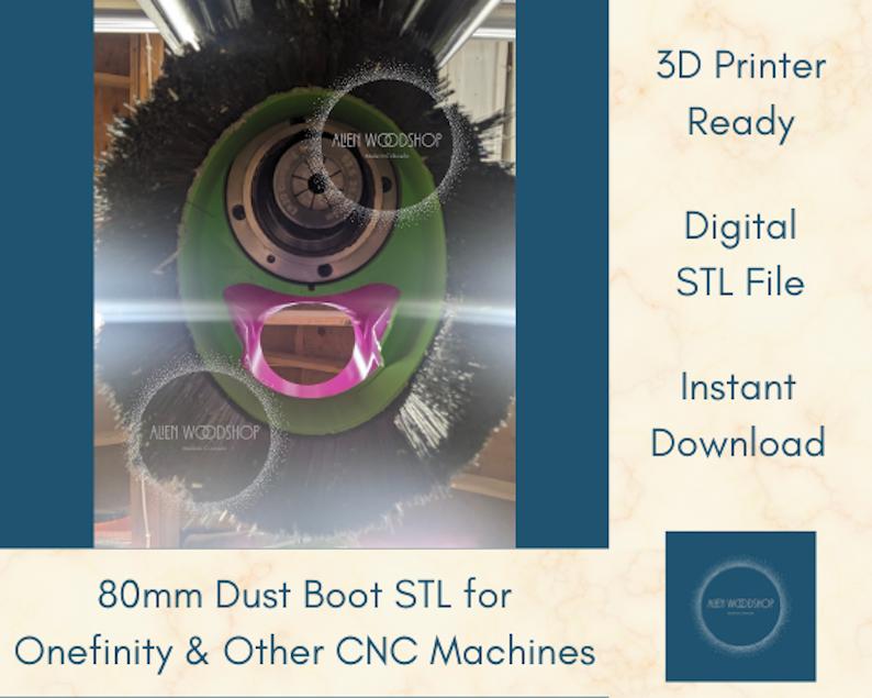 80mm Dust Boot STL for Onefinity With Z16 or Z20 Slider, and Other CNC ...