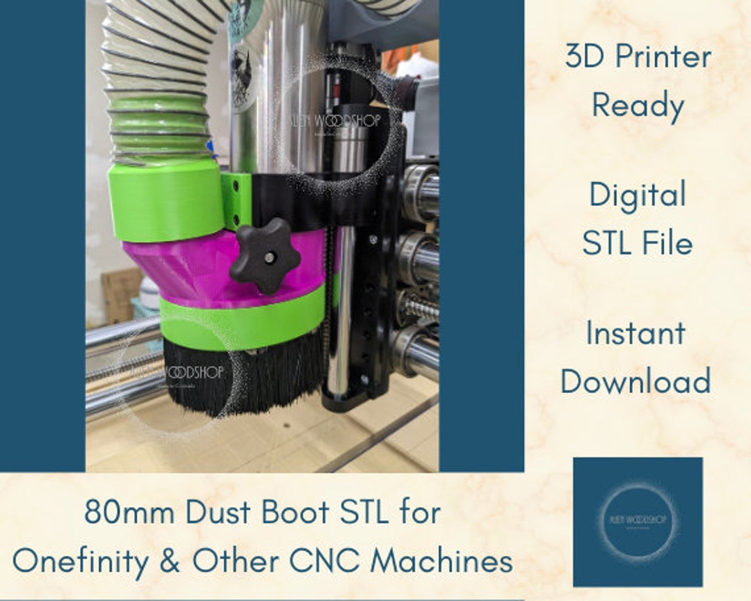 80mm Dust Boot STL for Onefinity With Z16 or Z20 Slider, and Other CNC ...