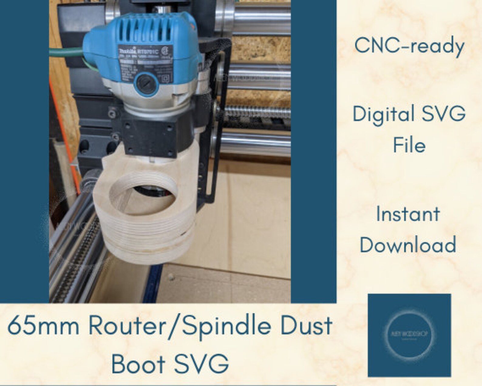 65mm Router/spindle Dust Boot SVG - Etsy