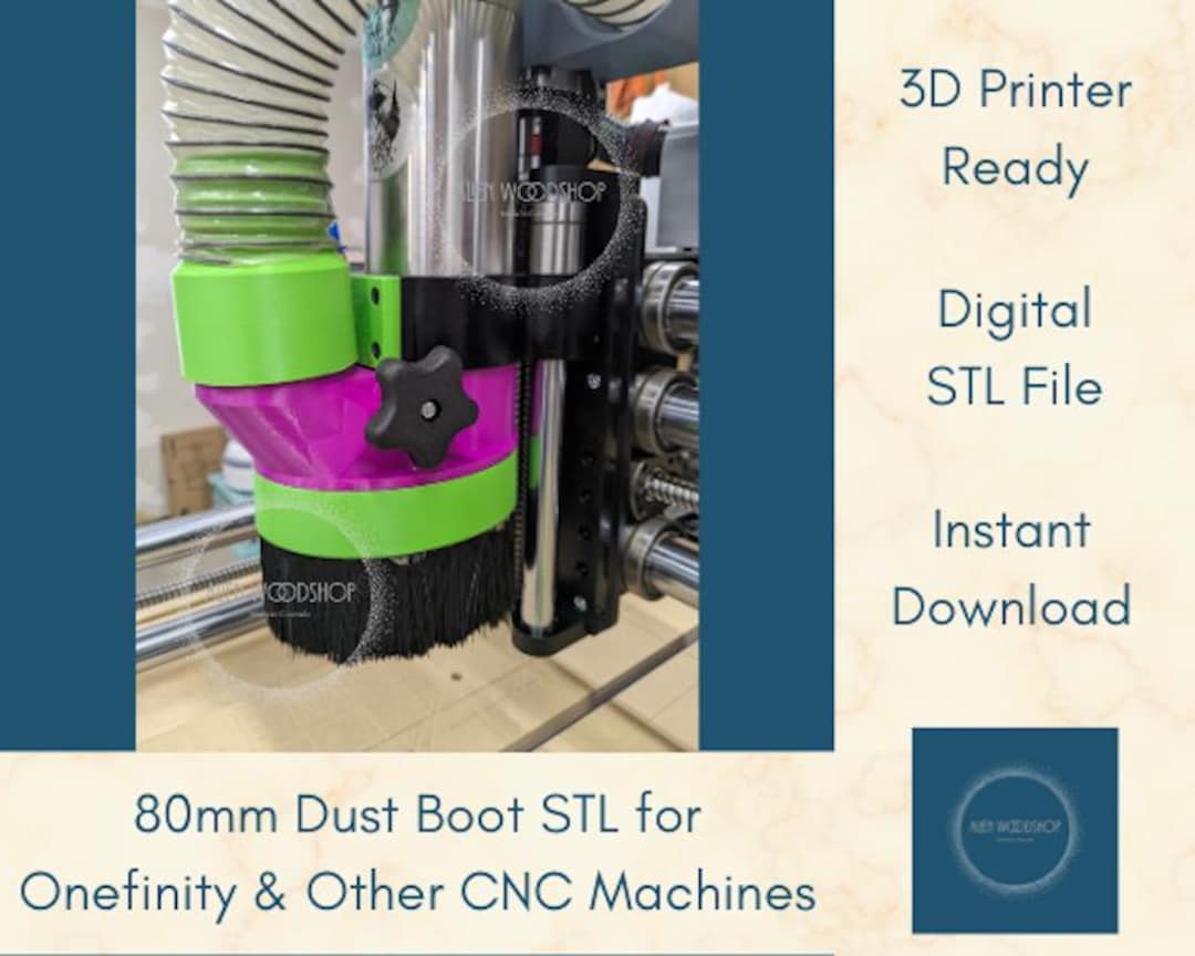 80mm Dust Boot STL for Onefinity With Z16 or Z20 Slider, and Other CNC Machines - Etsy