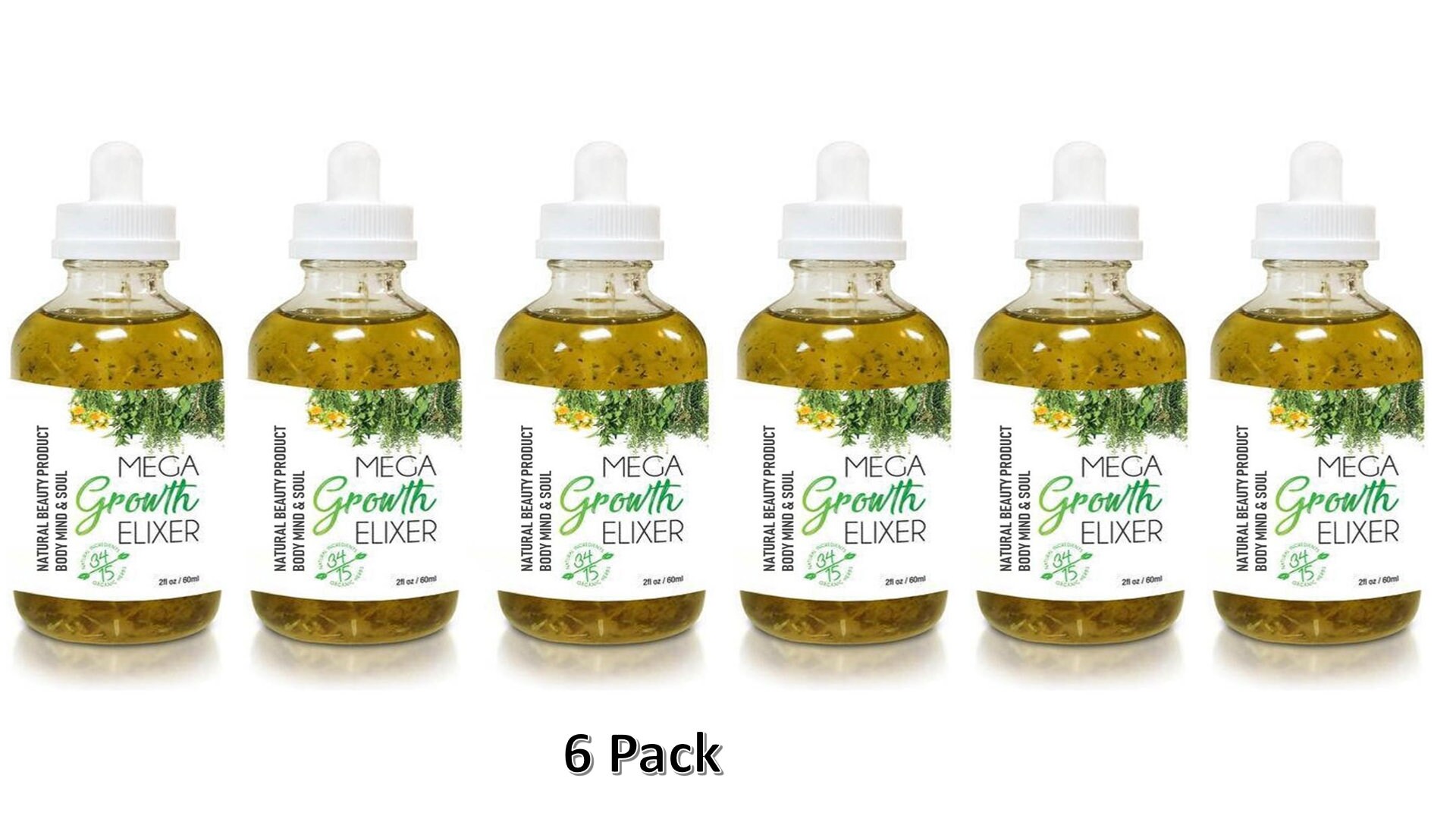 6 Pack Mega Growth Hair Elixir - Etsy