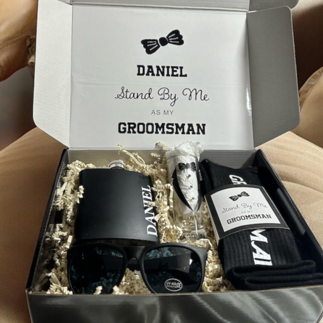 Groomsmen Proposal Box, Best Man Gift - Personalized Groomsmen Asking ...