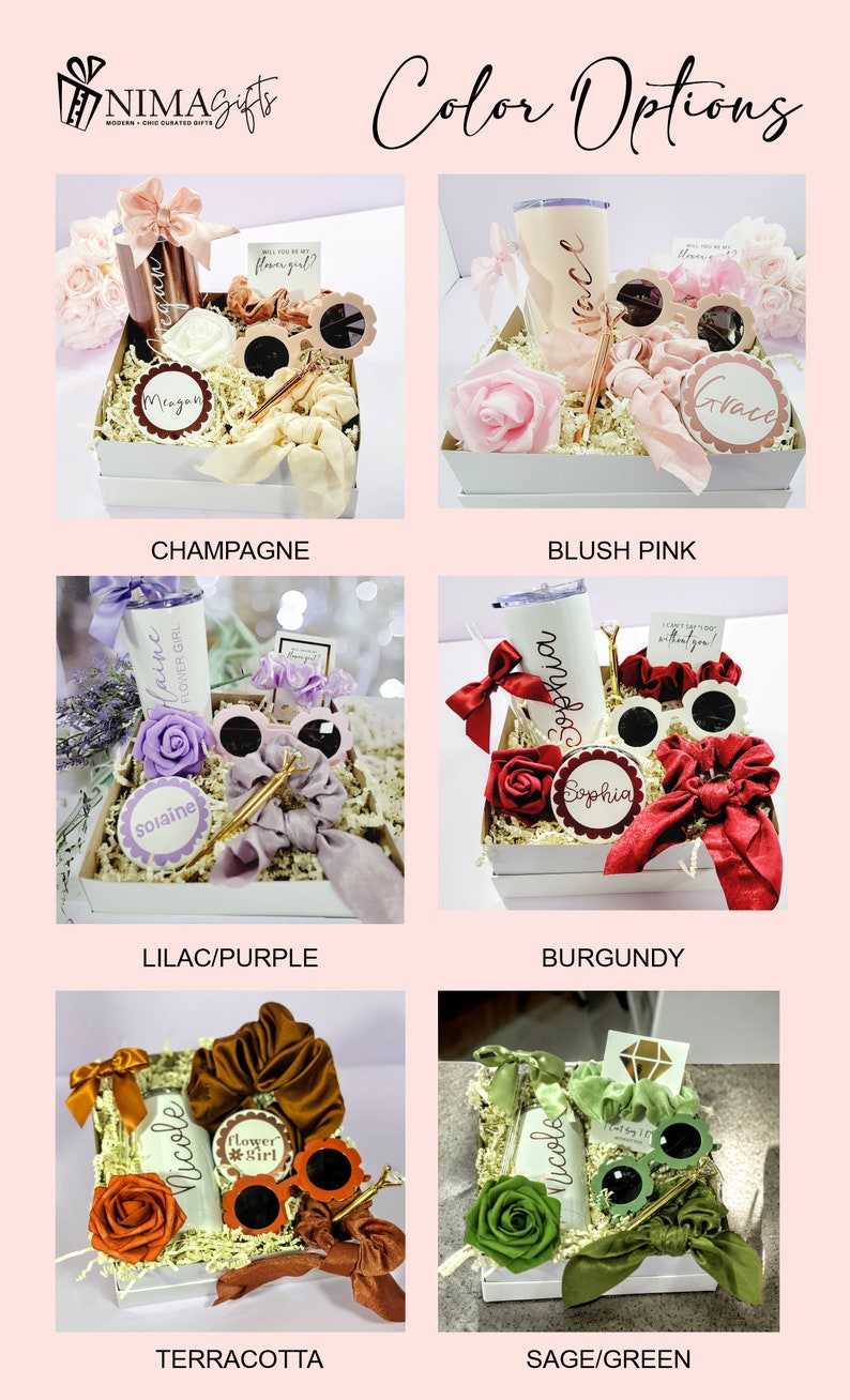 Personalized Flower Girl Proposal Box, Sage Green Gift Set - Etsy