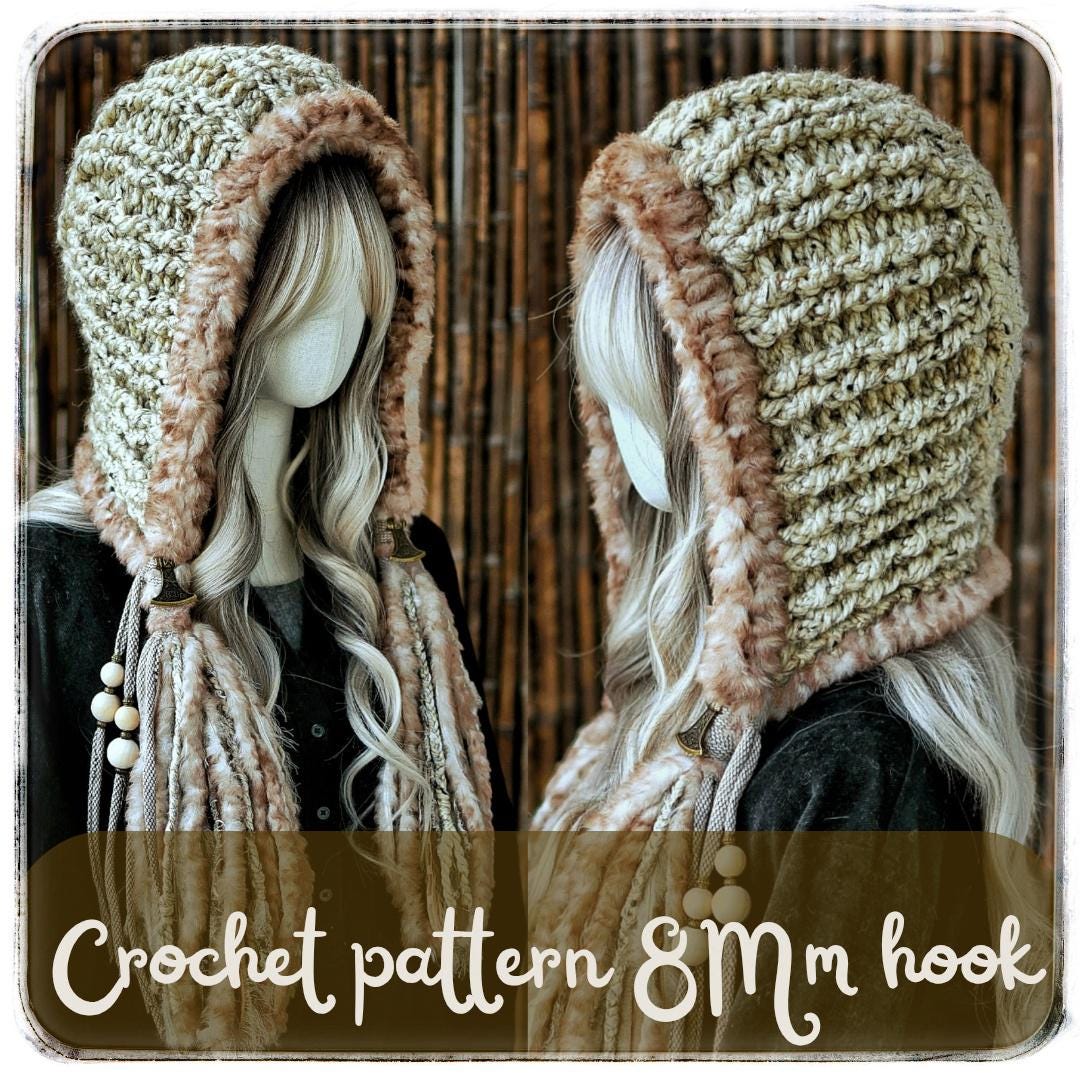 Hood With Tassels Crochet Pattern - Etsy UK