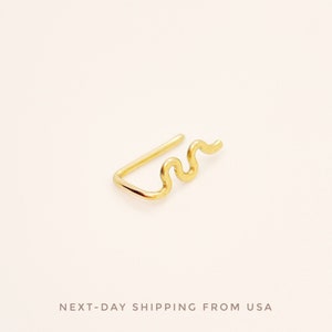 Helix Snake Piercing Upper Ear Snake Stud Conch Piercing | Etsy