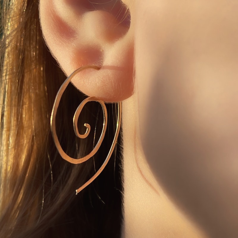 Spiral Earrings - Etsy