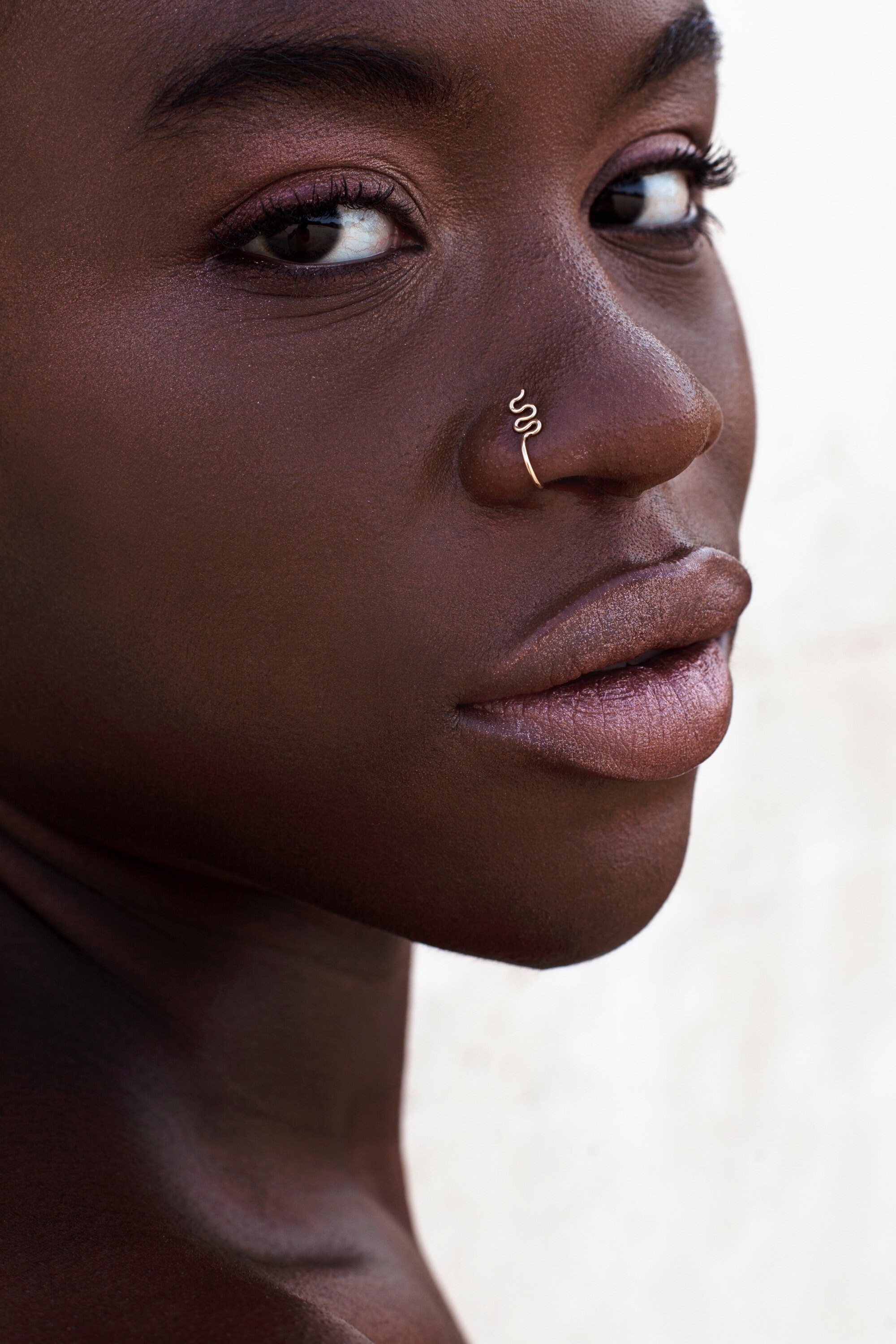 Clip on Nose Cuff Snake Nose Ring Fake Piercing Gold Snake - Etsy