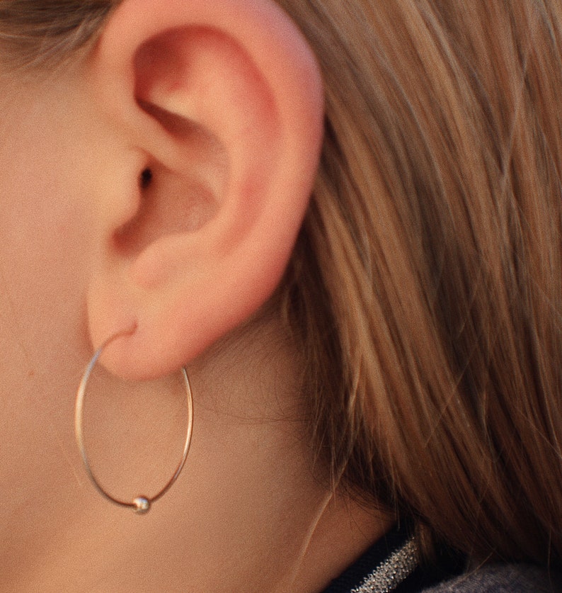 Gold Hoops Gold Tiny Ball Hoops Minimalist Hoops Dainty - Etsy