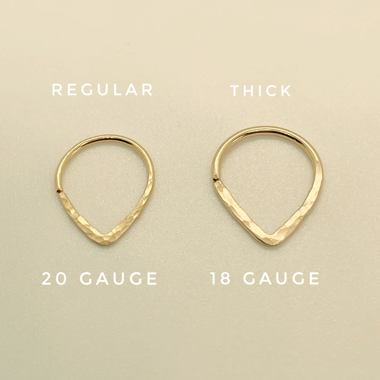 Septum Ring Nose Ring Septum Triangle Piercing Gold or - Etsy
