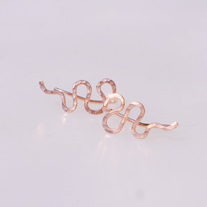 Snake Climbers Mini, Snake Ear Crawler, Dainty Serpent Earrings, 14 K ...