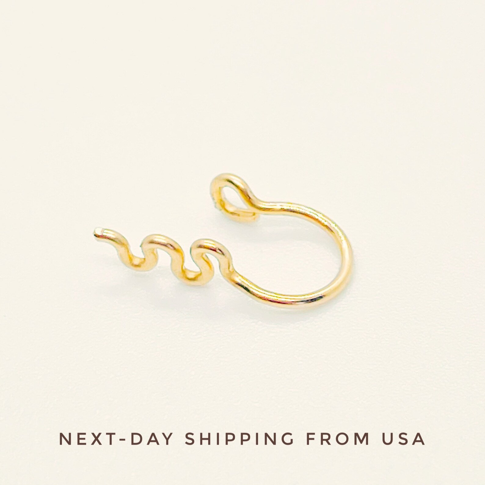 Clip on Nose Cuff Snake Nose Ring Fake Piercing Gold Snake - Etsy