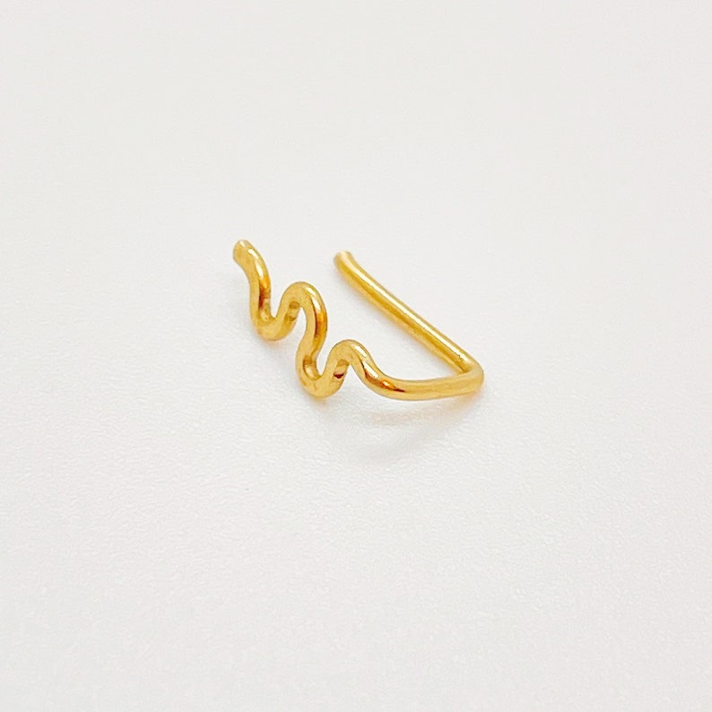 Helix Snake Piercing Upper Ear Snake Stud Conch Piercing | Etsy