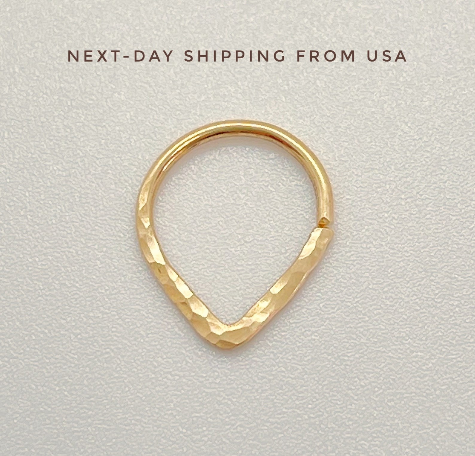 Septum Ring Nose Ring Septum Triangle Piercing Gold or - Etsy