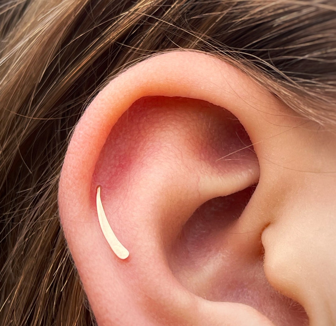 Upper Ear Stud, Line Bar Earrings, Climbing Earrings, Helix Piercing ...