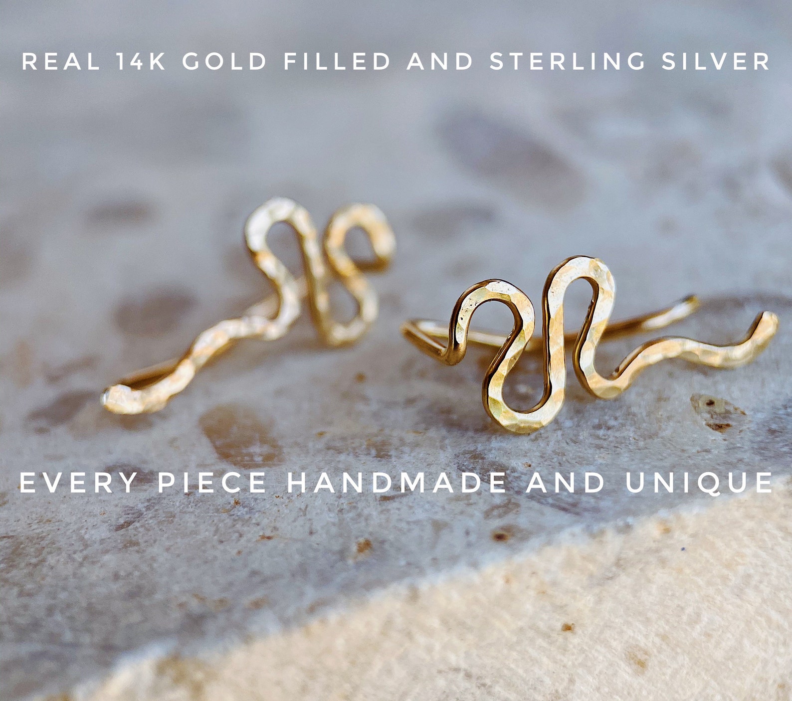 Snake Climbers Mini Snake Ear Crawler Dainty Serpent | Etsy