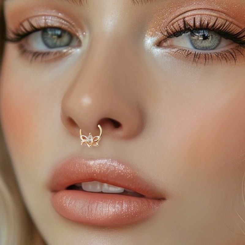 Rose Gold Septum Jewelry - Etsy