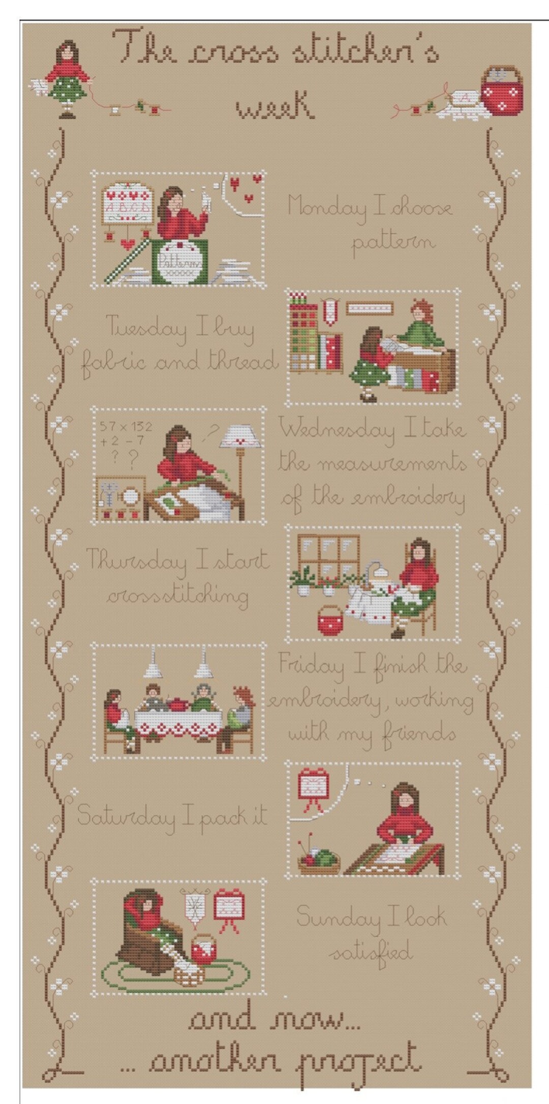 CV 222C - the Cross Stitcher's Week - Etsy