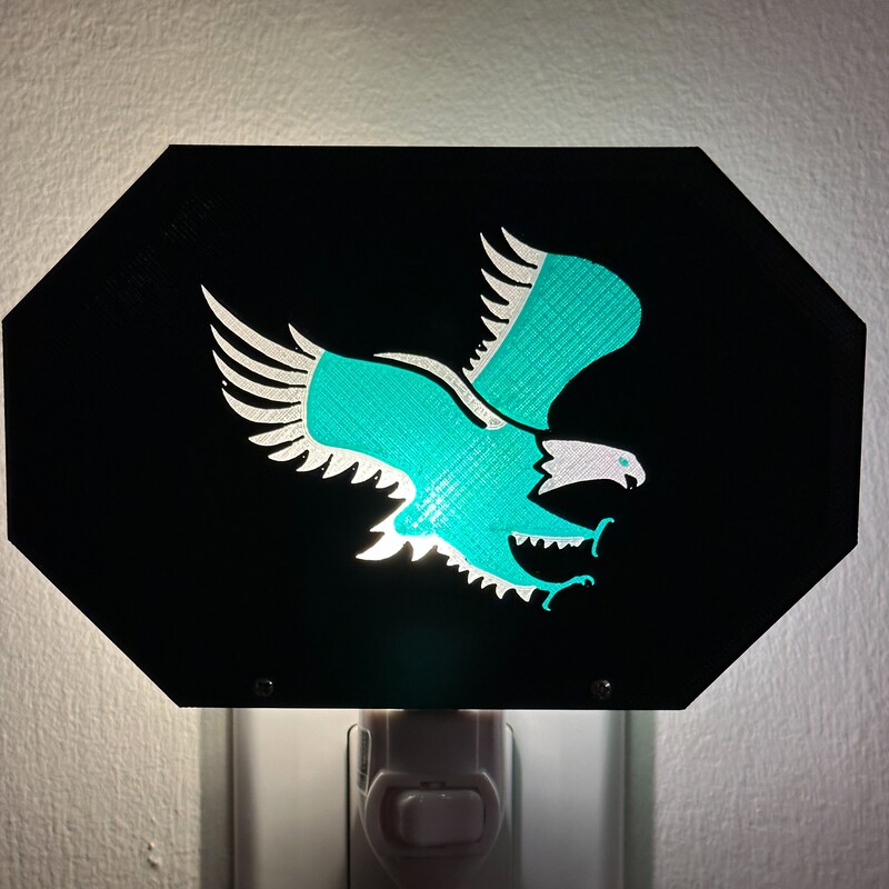 3d Printed Eagle Lamp - Etsy