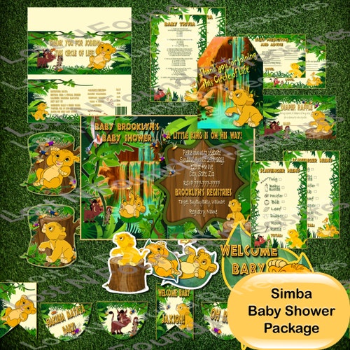 Baby Simba Lion King Themed Baby Shower Party Table | Etsy