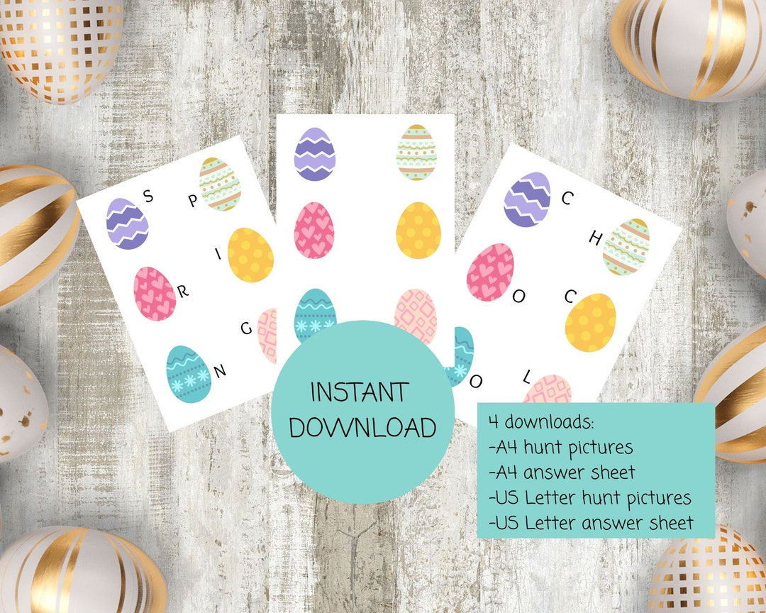Easter Scavenger Hunt, Digital Download, Printable PDF, Party Game - Etsy