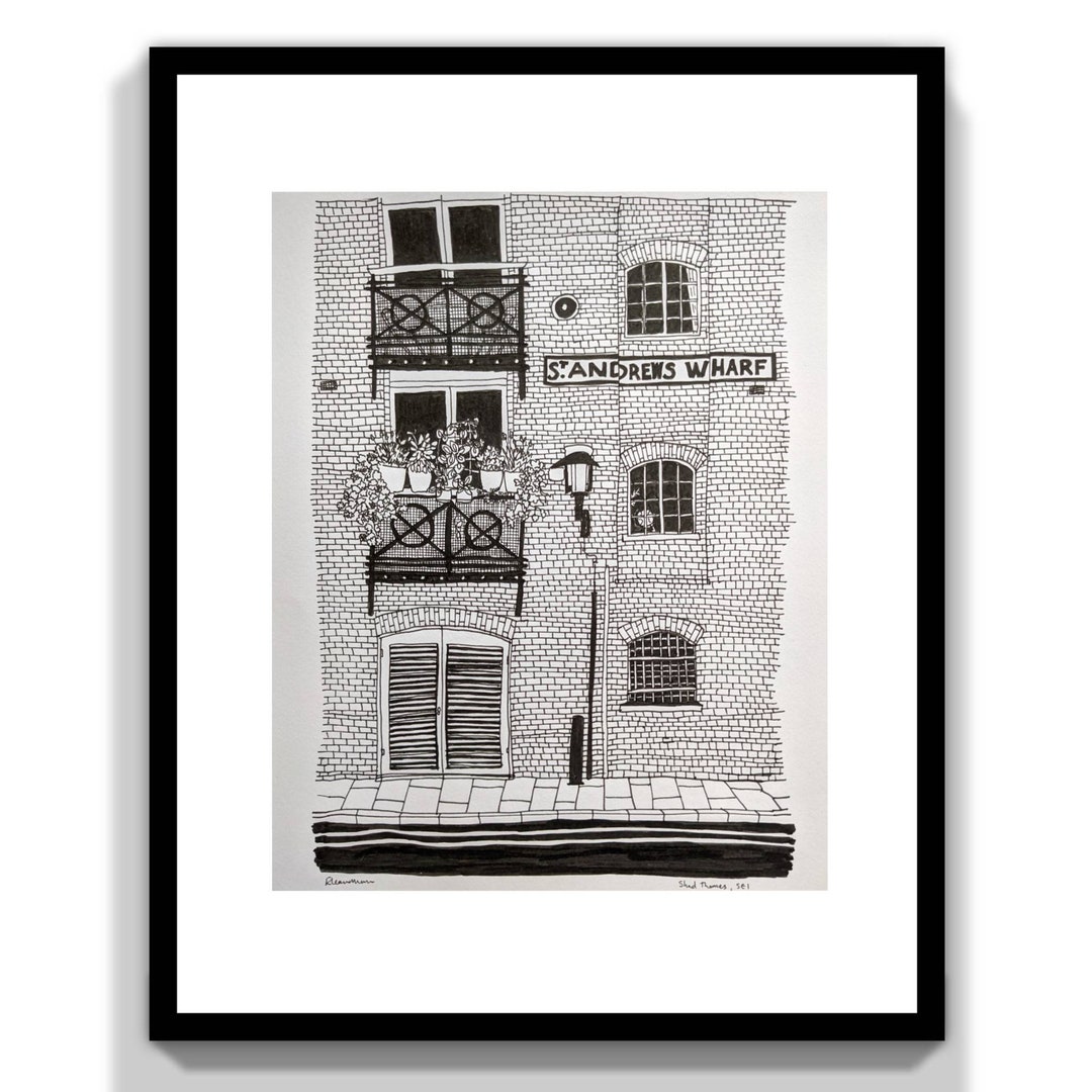 Original Drawing of St Andrew's Wharf, Shad Thames – Old London ...