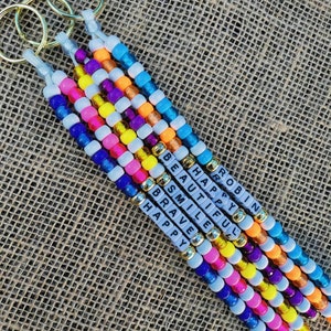 Customized Personalized Keychains Friendship Gifts Colorful Beads ...