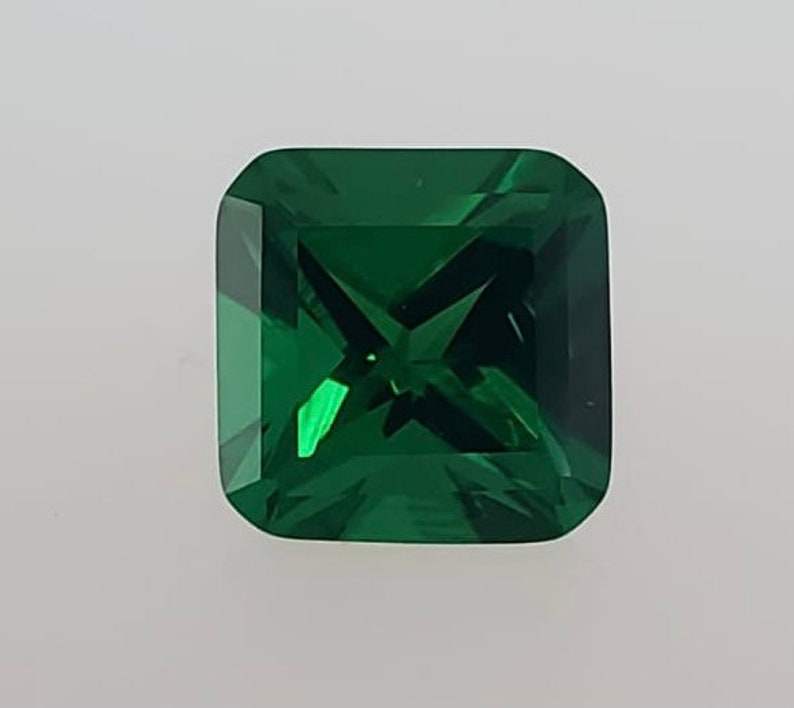 Simulated Emerald Gemstone Square (assorted Sizes) - Etsy