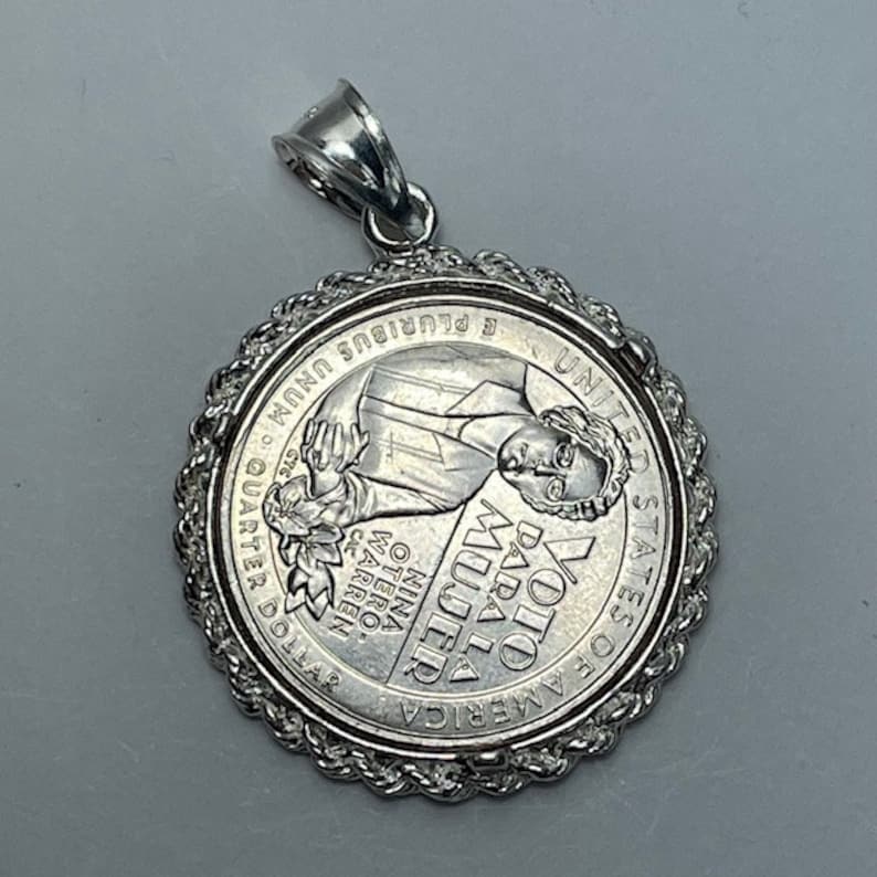Sterling Silver 925 Coin Holder Pendant With Diamond Cut Borders - Etsy