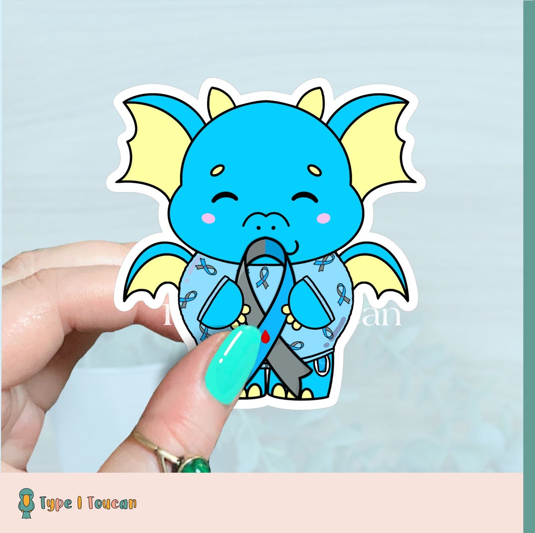 Derek the Dragon With Awareness Jumper Blue Diaebetes - Etsy
