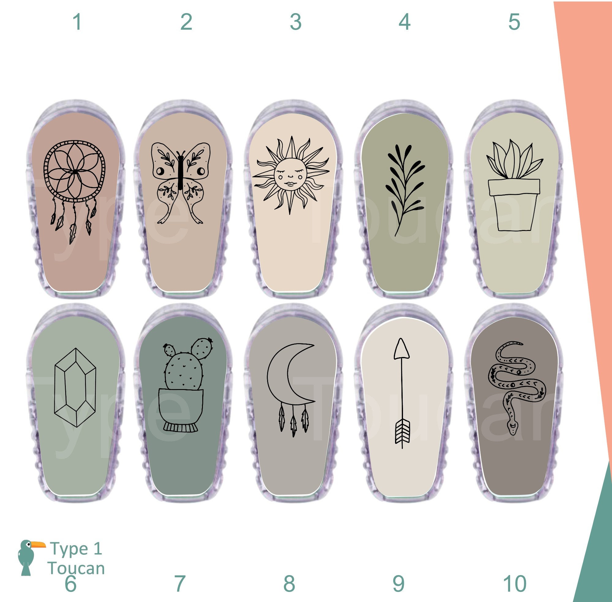 G6 / G7 Earth Tones Selection Dexcom G7 or Dexcom G6 Stickers. - Etsy