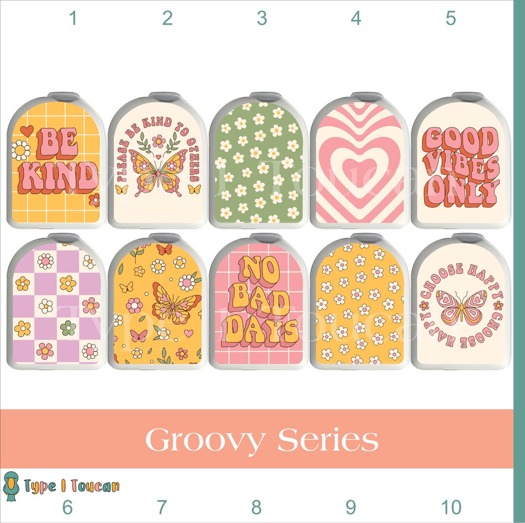 Groovey Retro Omnipod Sticker, Omnipod 5 Sticker, Omnipod Dash Stickers ...