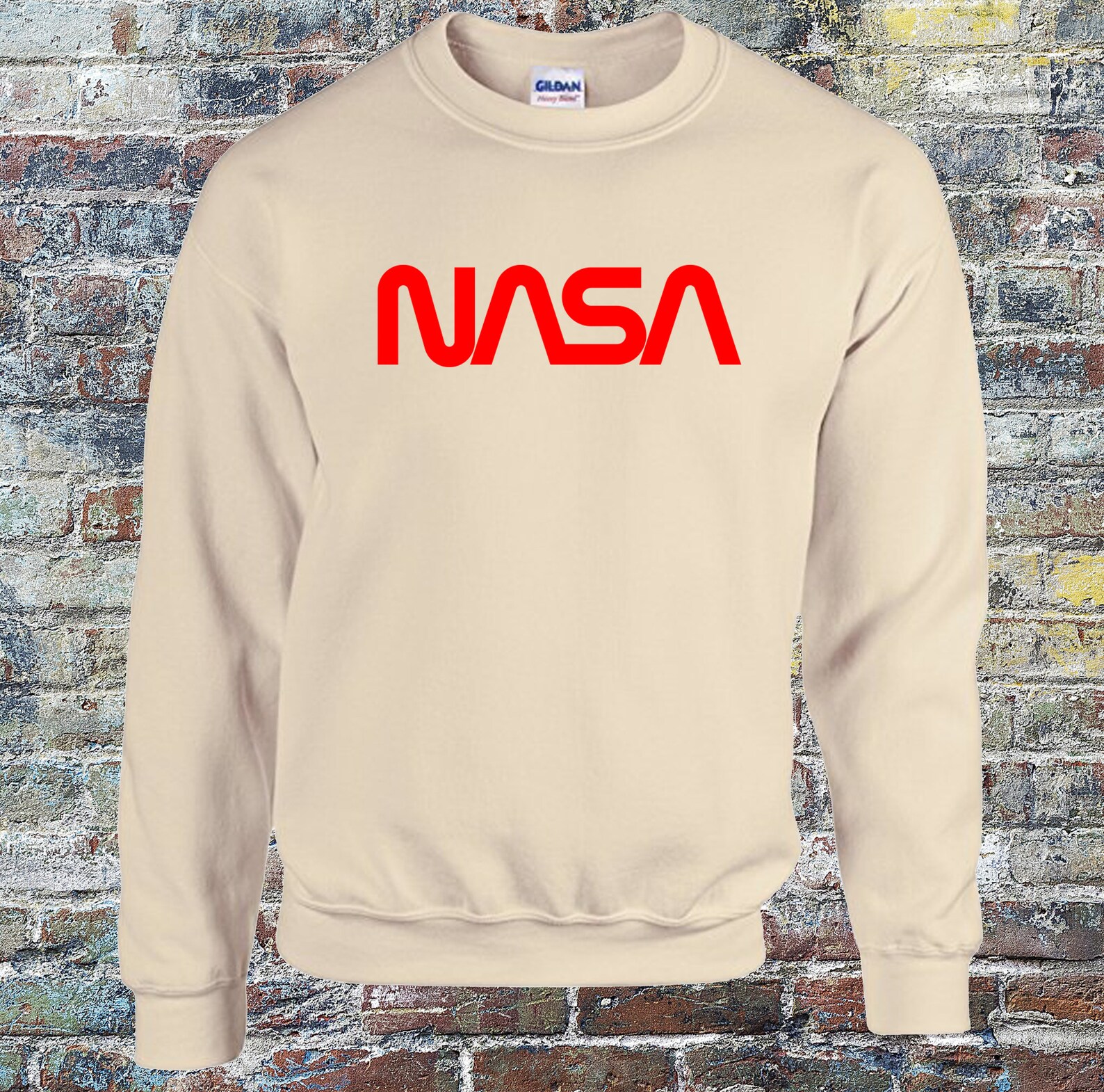 NASA Worm Design Sweatshirt Space Sweater All Colors - Etsy